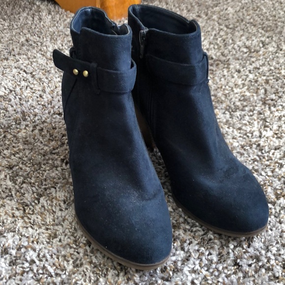 Shoes | Navy Booties | Poshmark